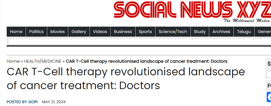 CAR T-Cell therapy revolutionised landscape of cancer treatment ...